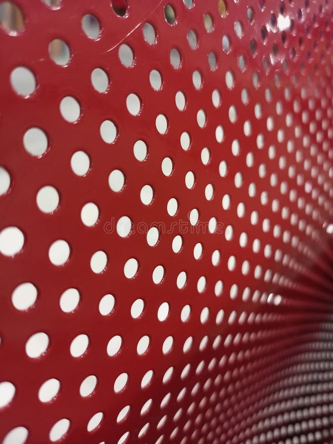 Red Perforated Metal Sheet with Regular Pattern Stock Image - Image of ...