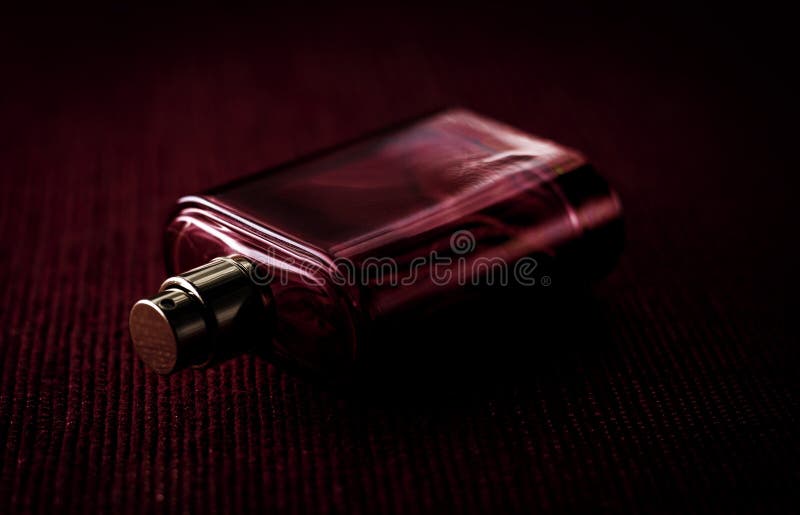 Red Perfume Bottle on Red Background Stock Photo - Image of cologne ...