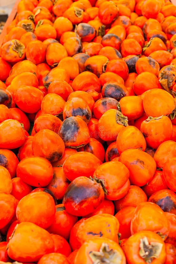 Red persimmons stock image. Image of organic, farmers - 37961929