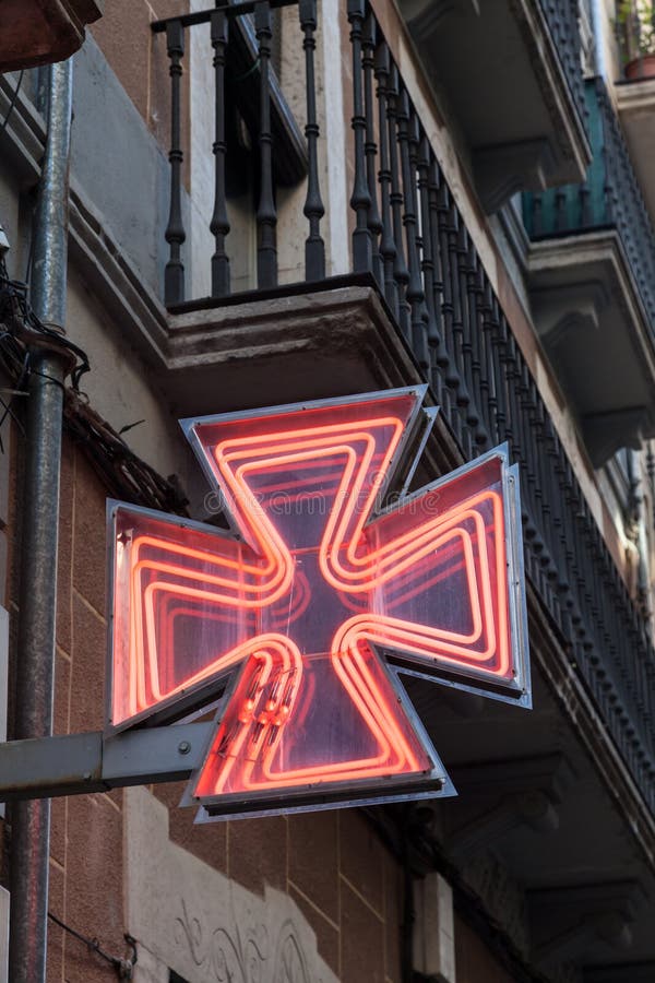 Red pharmacy sign stock image. Image of pharmacist, sign - 55792825