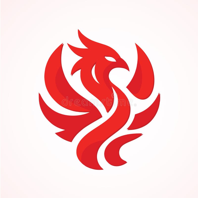 Red Phoenix, Bird Flying, Vector File, Logo Design, Phoenix ...