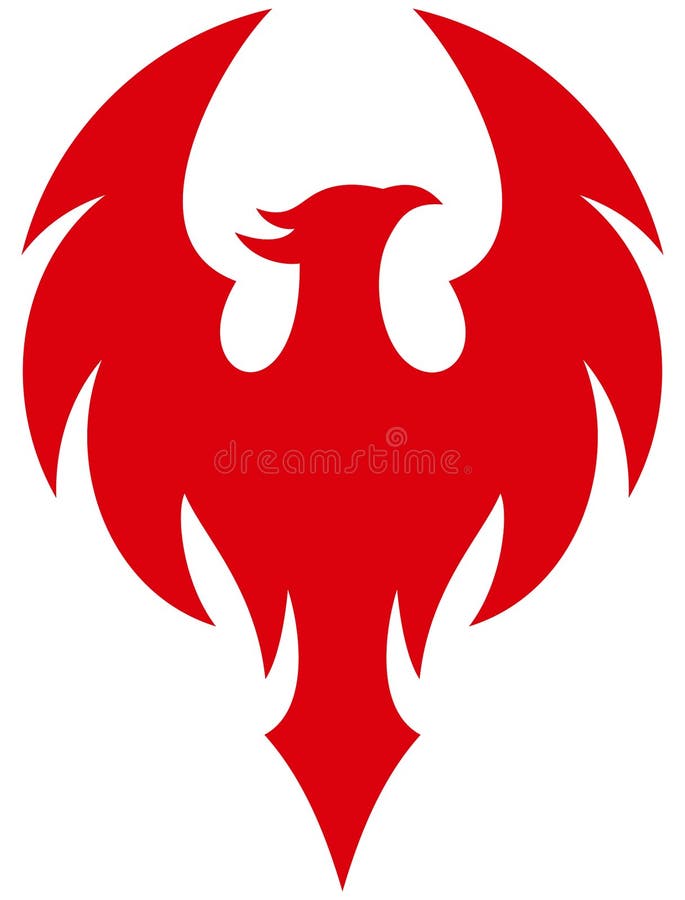 Red Phoenix Mythology Logo Abstract Design Stock Illustration ...
