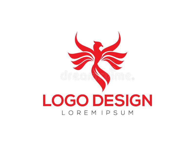 Red phoenix stock vector. Illustration of corporate - 237377853
