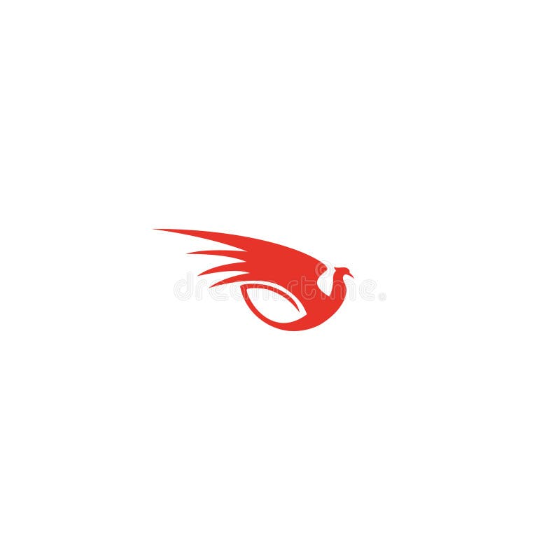 Red Phoenix Vector Illustration for Icon, Symbol or Logo Stock Vector ...