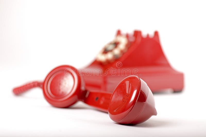 Red phone stock photo. Image of call, retro, dial, phone - 855674