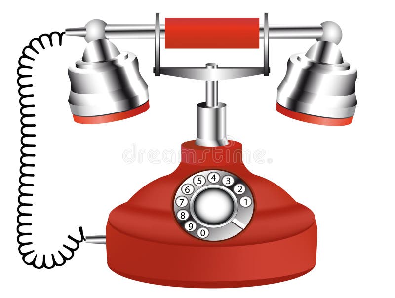 Red phone stock illustration. Illustration of technicals - 16196239