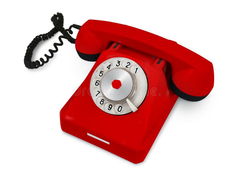 Antique Red Rotary Phone stock image. Image of southern - 156829