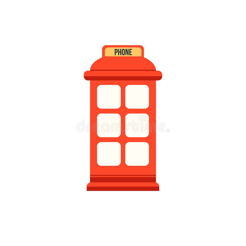 Red phone booth stock vector. Illustration of call, isolated - 50886139
