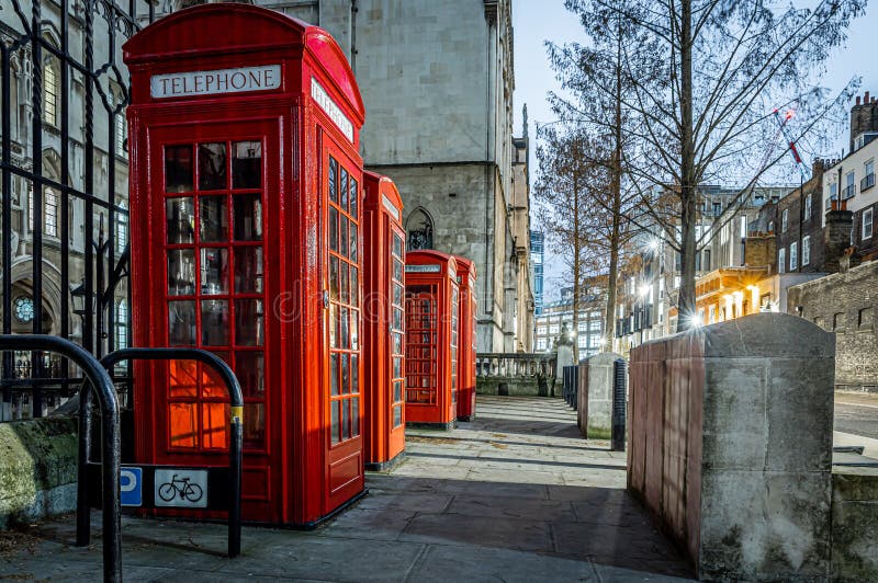Red phone booth in London editorial photo. Image of booth - 198543631