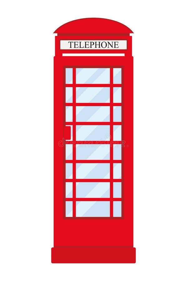 Red phone booth. stock vector. Illustration of distance - 135971237