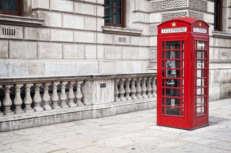 Red Phone Box stock image. Image of communications, empty - 16090623