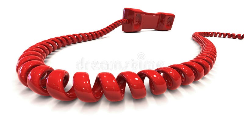 Spiral Phone Cord Vector