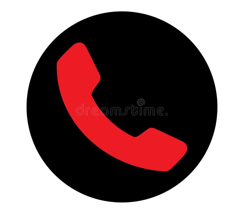 Red Phone Icon stock illustration. Illustration of handset - 82258005