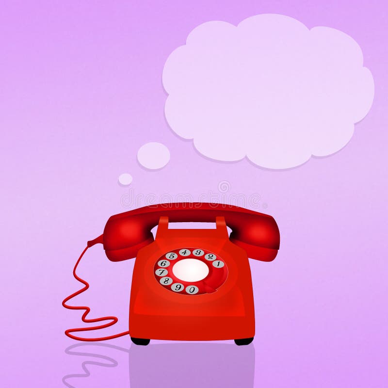 Red phone stock illustration. Illustration of service - 66980073