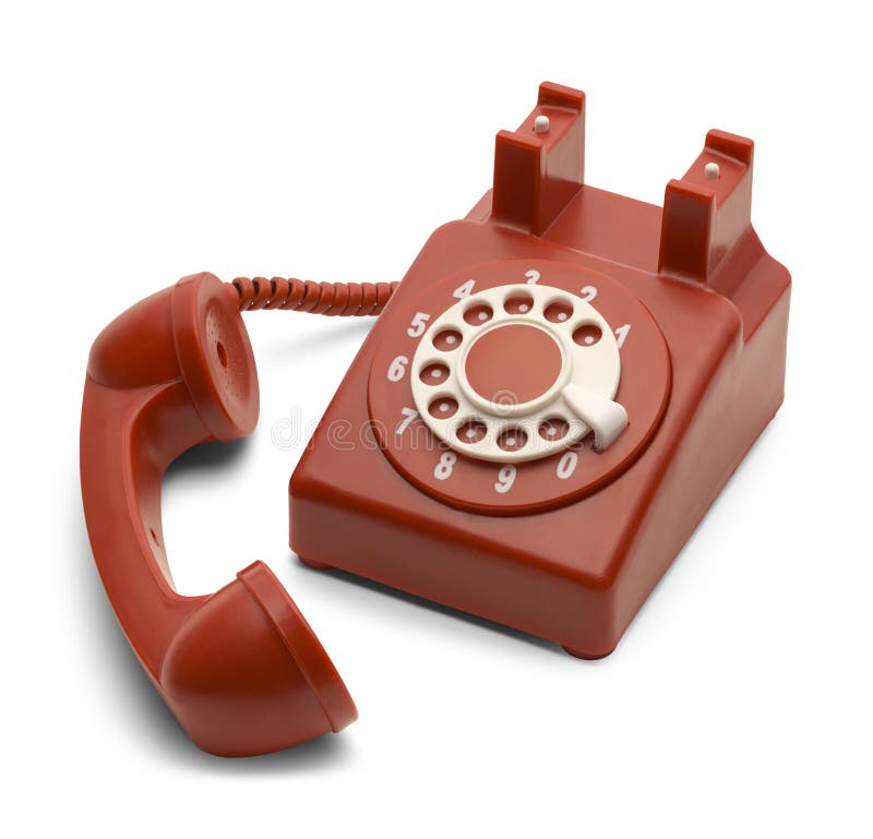 Red Phone Off Hook stock photo. Image of equipment, close - 49859638