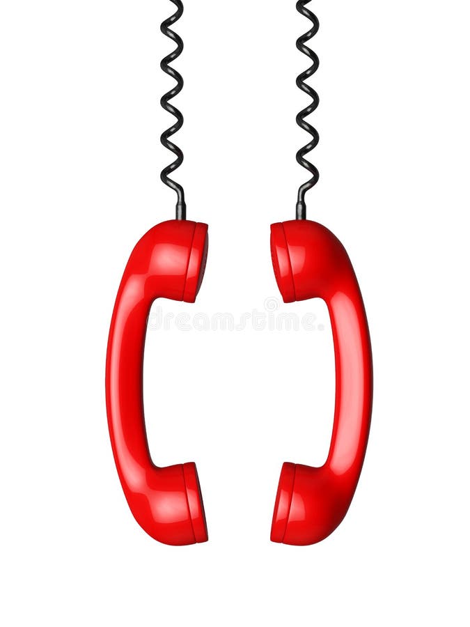 Phone receiver hanging stock illustration. Illustration of retrostyled ...
