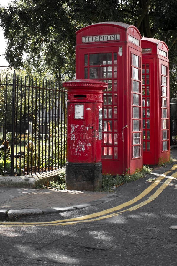Phones in London stock image. Image of post, road, tree - 91467979