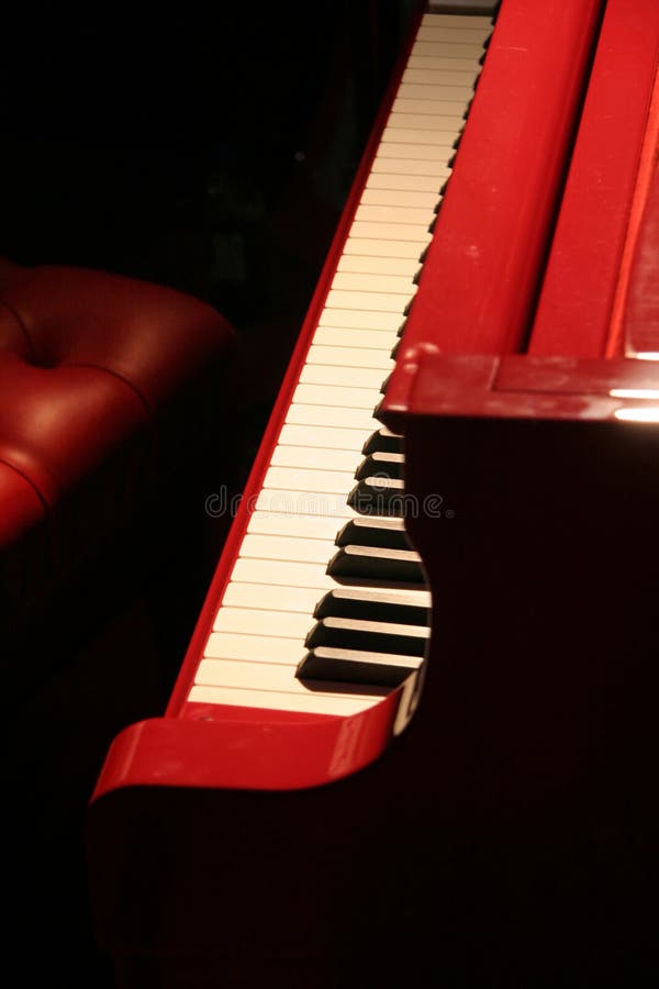 Red piano stock image. Image of pianist, dark, classic - 1368217