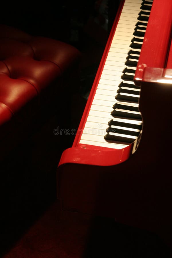 Red piano stock image. Image of pianist, dark, classic - 1368217