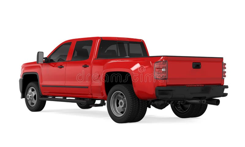 Red Pickup Truck Isolated stock illustration. Illustration of heavy ...