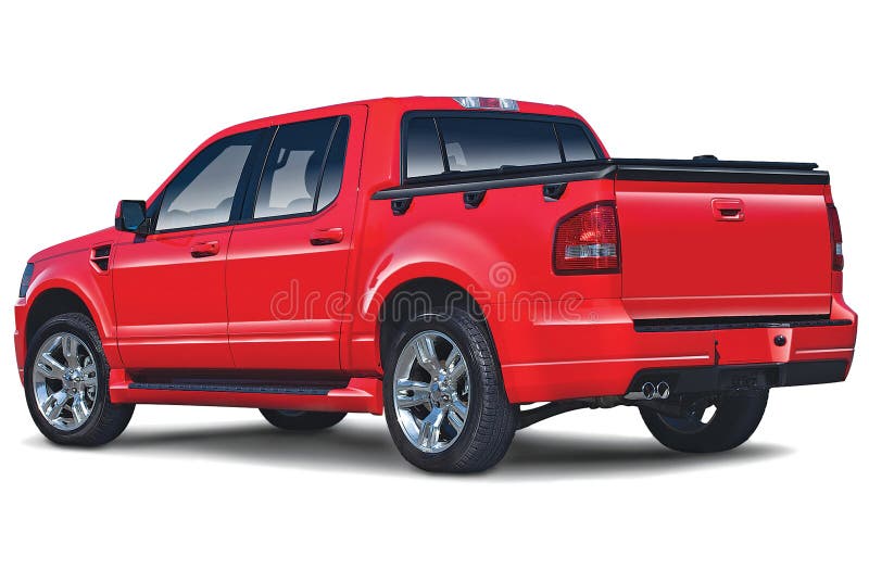 Big Red Ford Truck stock photo. Image of tall, modern - 26246412
