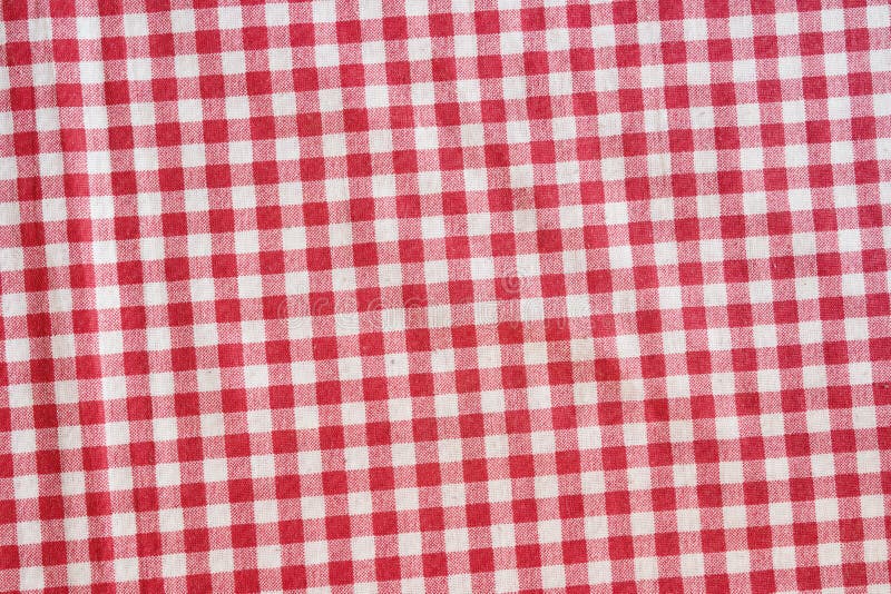 Red Picnic Tablecloth Background. Stock Photo - Image of crumple ...