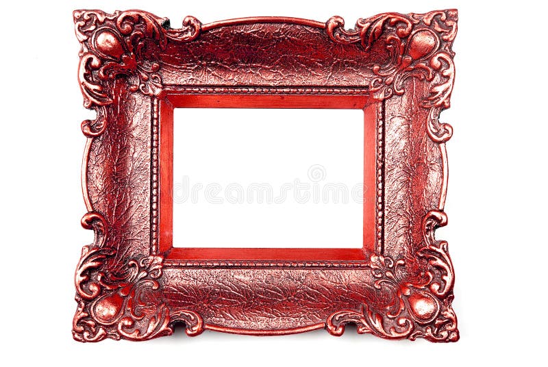 Red Picture Frame stock image. Image of wall, domestic - 12346745