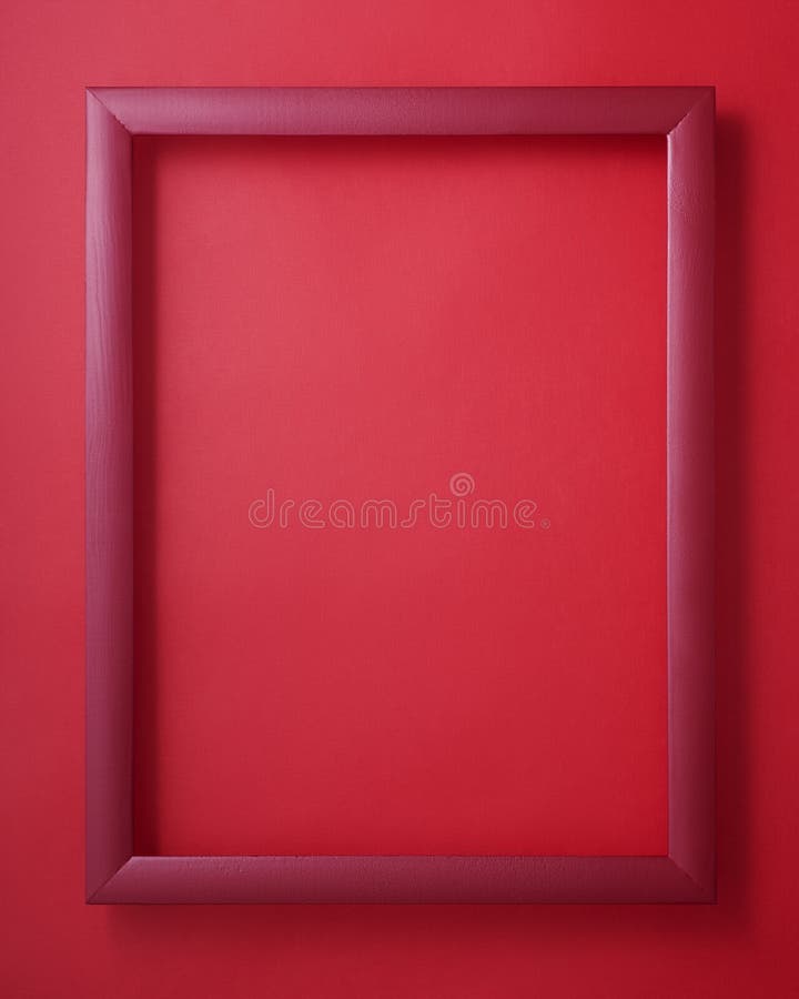 Red Picture Frame on Red Background Stock Image - Image of breakfast ...