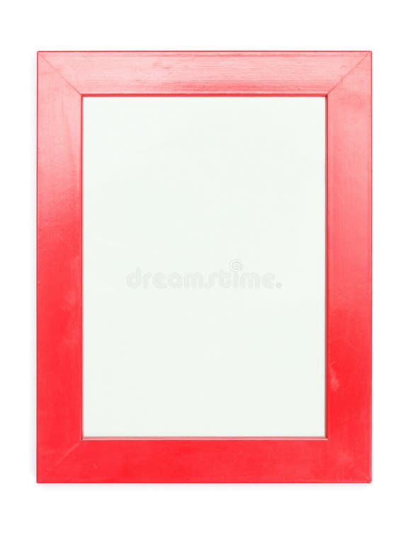 Empty Red Picture Frame stock photo. Image of object - 29701540