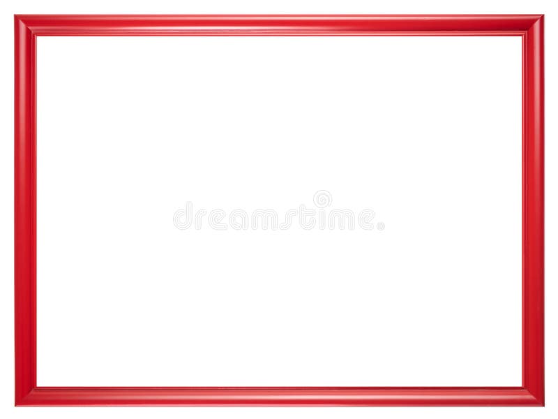 Red Picture Frame, Isolated on White. Stock Image - Image of pattern ...