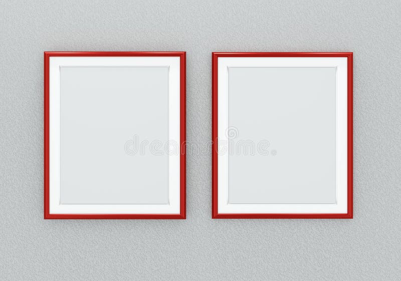 Red picture frames stock illustration. Illustration of simple - 60229686