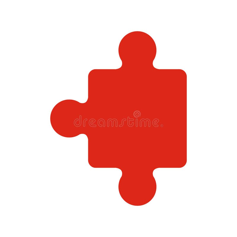 Red Piece of Jigzaw Puzzles Stock Vector - Illustration of business ...