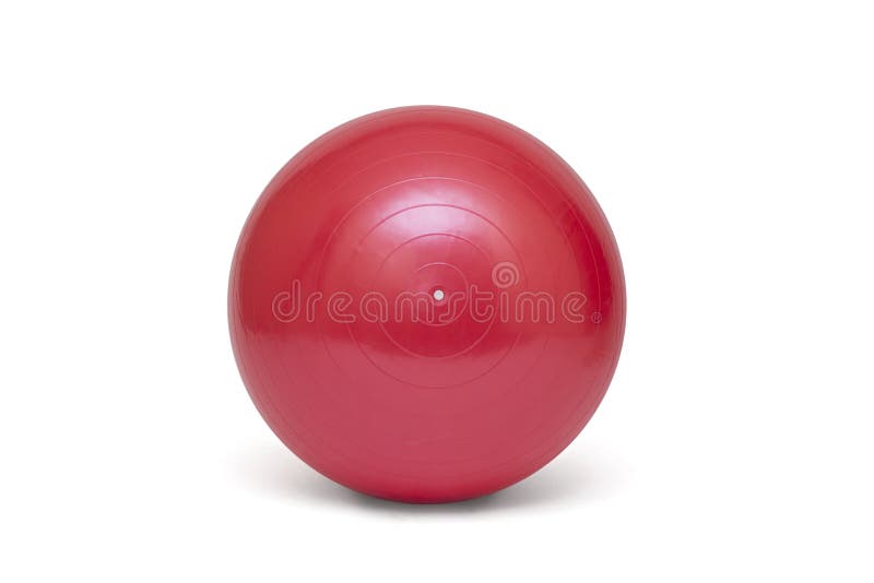 Red pilates ball stock image. Image of sports, concept - 94695405