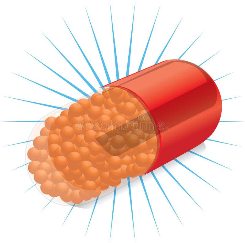 Red pill stock illustration. Illustration of science, health - 7545536