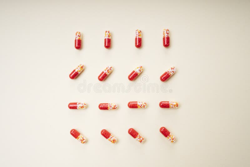 Red Pill Capsules and Molecules As Medical Concept Stock Photo - Image ...