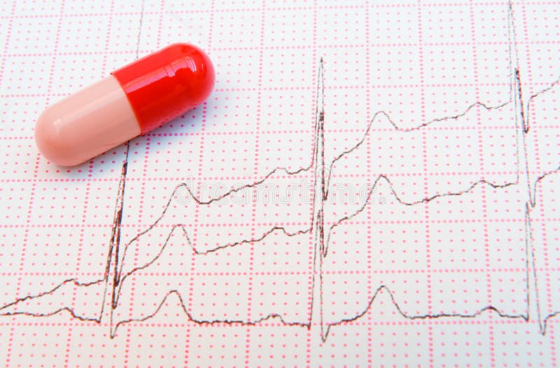 Red Pill Raises the Heart Rate Stock Image - Image of illness, analyze ...