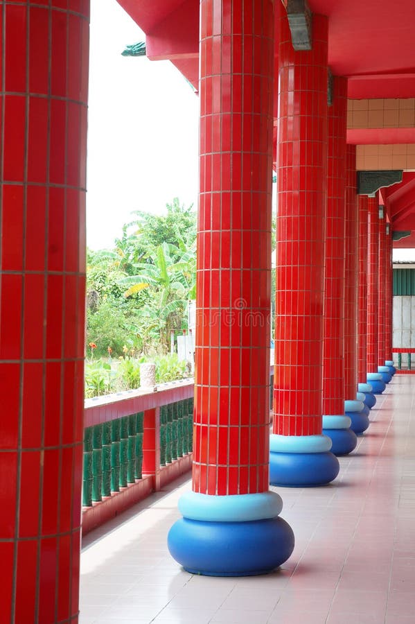 Red pillar stock image. Image of chinese, tradisional - 18673707
