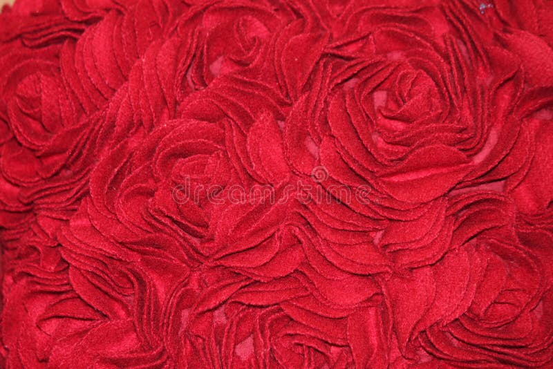 Red Pillow of Felted Wool Roses Stock Image - Image of fluffy, felt ...