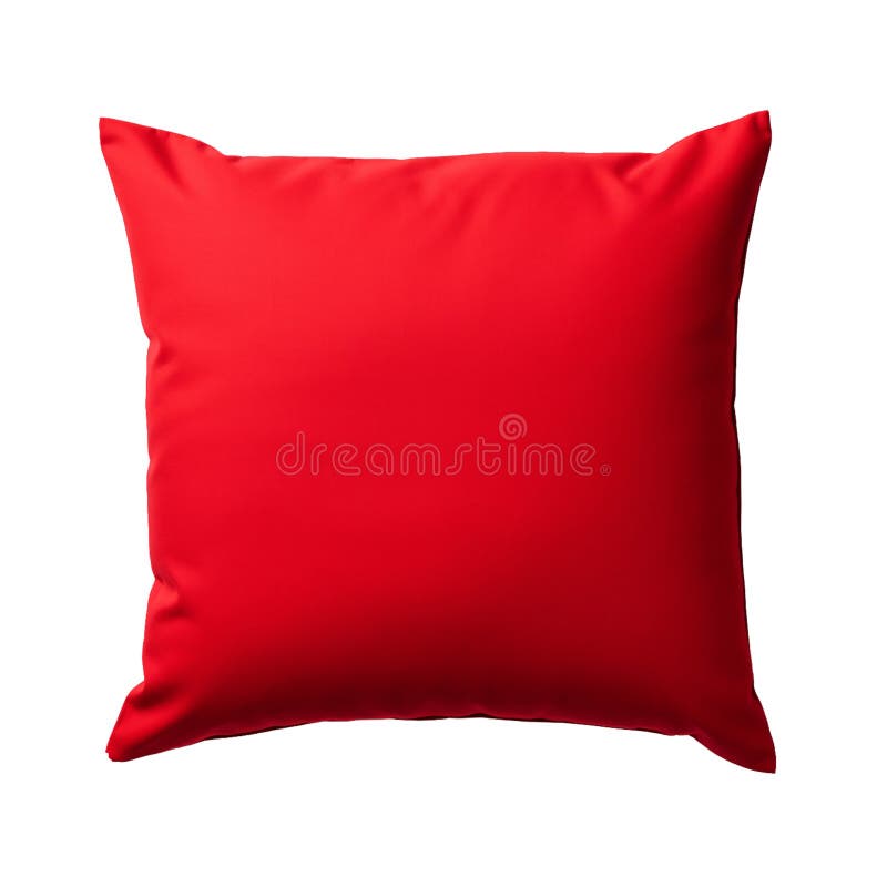 Red Pillow Isolated on Transparent Background Stock Illustration ...
