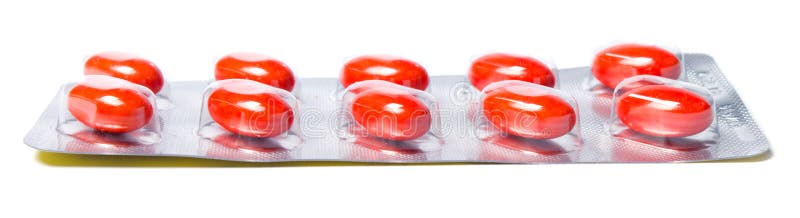 Red pills stock image. Image of white, close, vitamin - 18608823