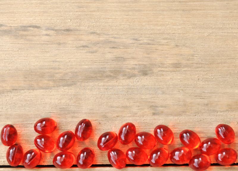 Red Pills Drugs on Wood Table Stock Image - Image of pharmacology ...