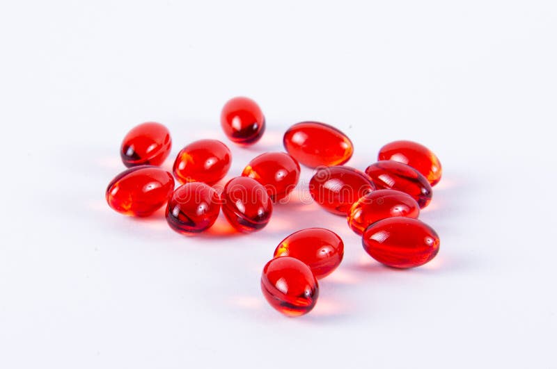 Red pills stock photo. Image of focus, herbal, addiction - 44520916