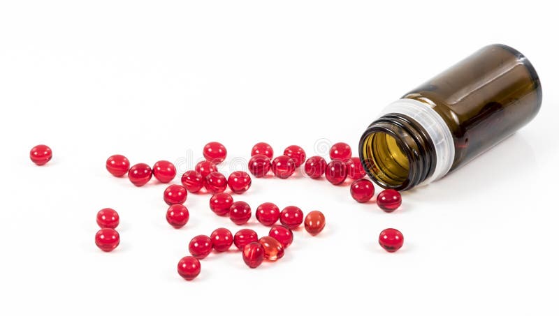 Red pills stock image. Image of isolated, addiction, antibiotic - 49635227