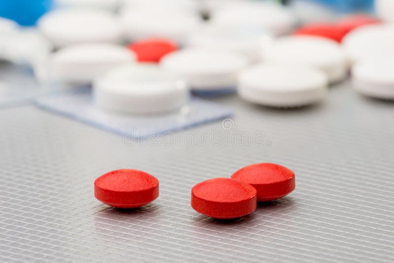 Red Pills stock image. Image of painkiller, medication - 40232031