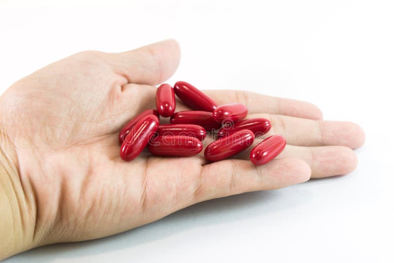 Red pills stock image. Image of healthy, emotional, addiction - 45560831