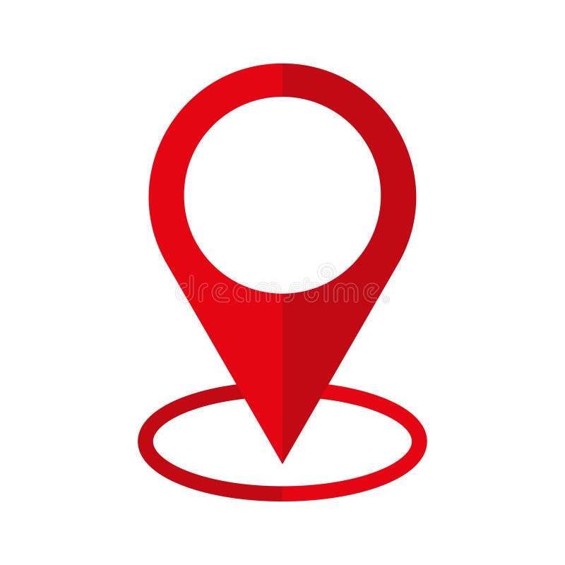 Red Pin Circle. Mark Location. Vector Illustration Stock Vector ...
