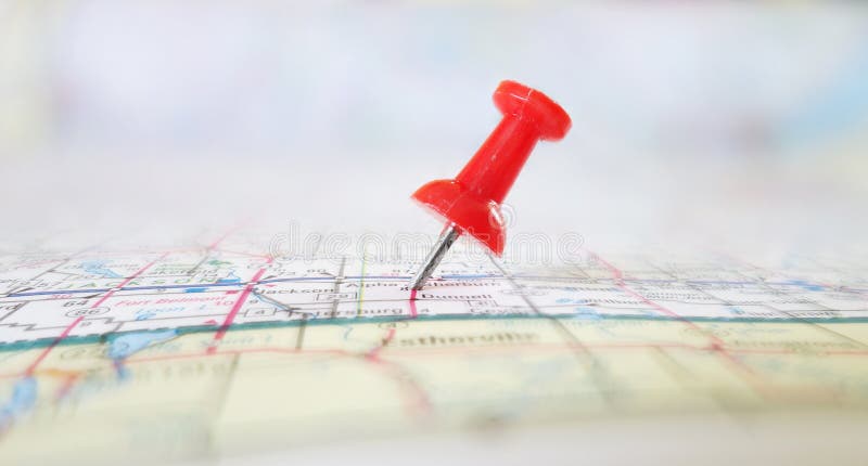 Map and red pin stock photo. Image of pointing, direction - 11747728