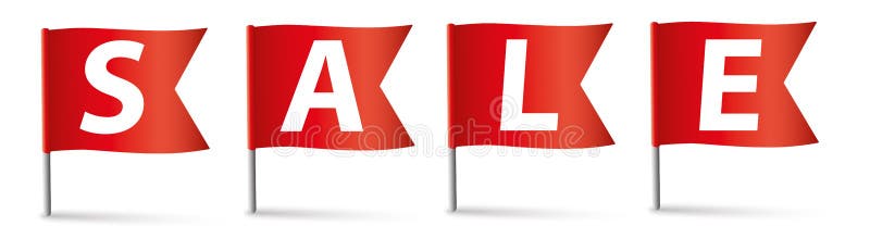 Flags with sale discount stock vector. Illustration of discount - 67620904