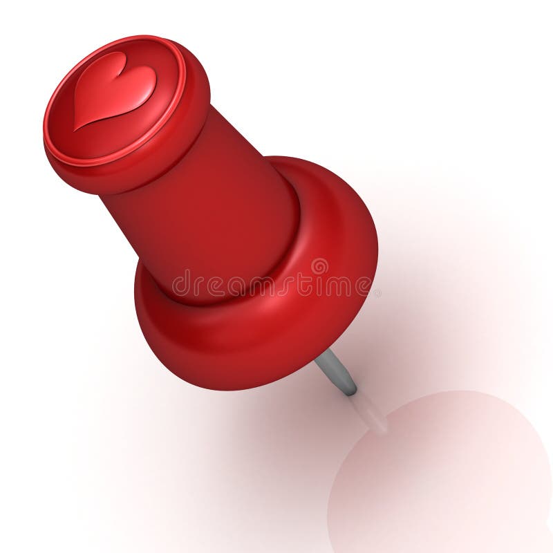 Red pushpin stock illustration. Illustration of background - 25574293