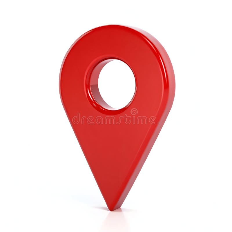 Red Pin Location Icon Isolated on White Stock Illustration ...